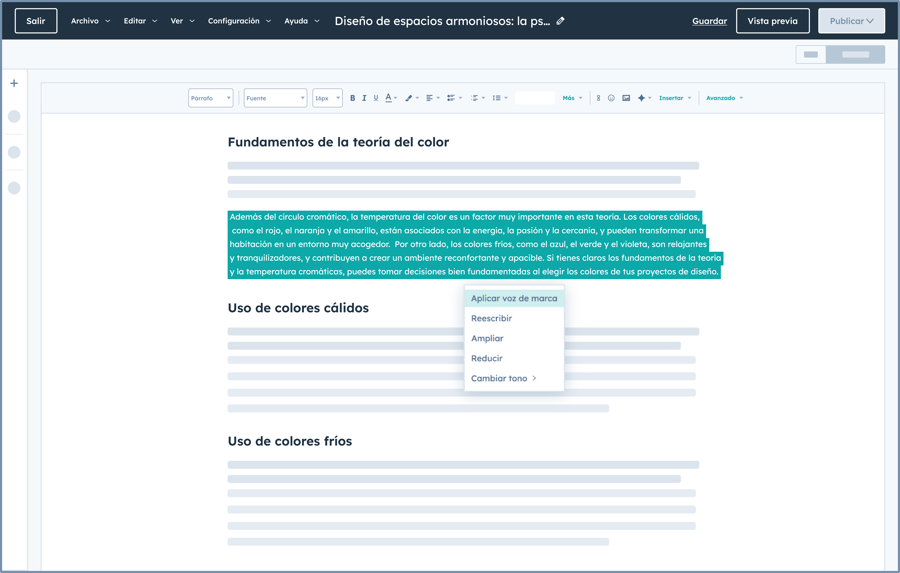 IA para Redactar Textos y Publicar Directamente en HubSpot